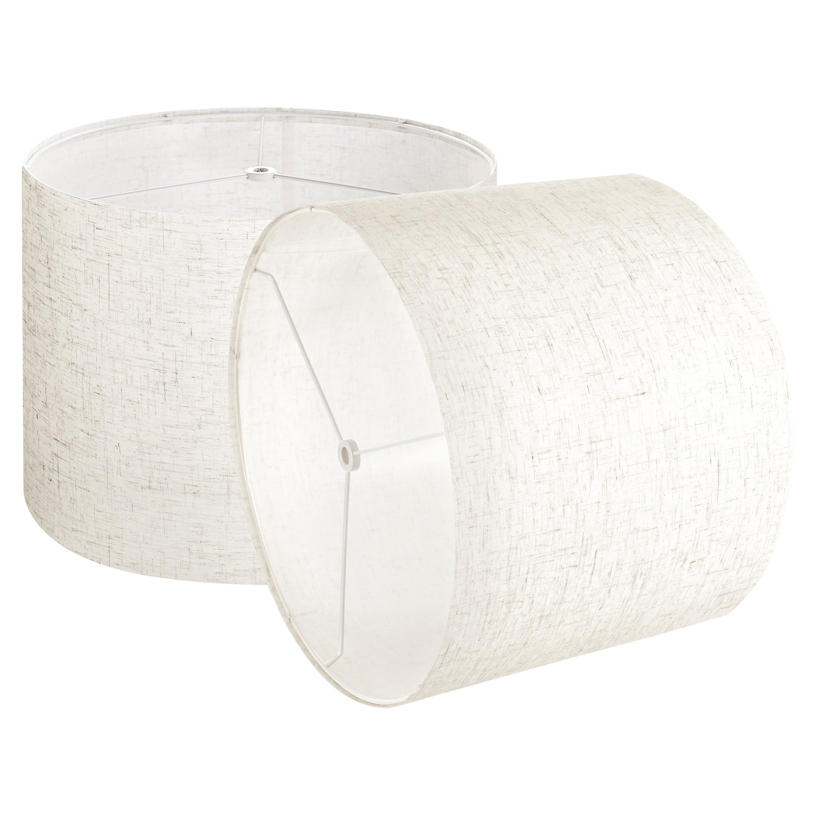 VEVOR Pantalla tambor 2 pcs, 330 x 330 x 250 mm, pantalla media lino para lámparas mesa, faroles ...