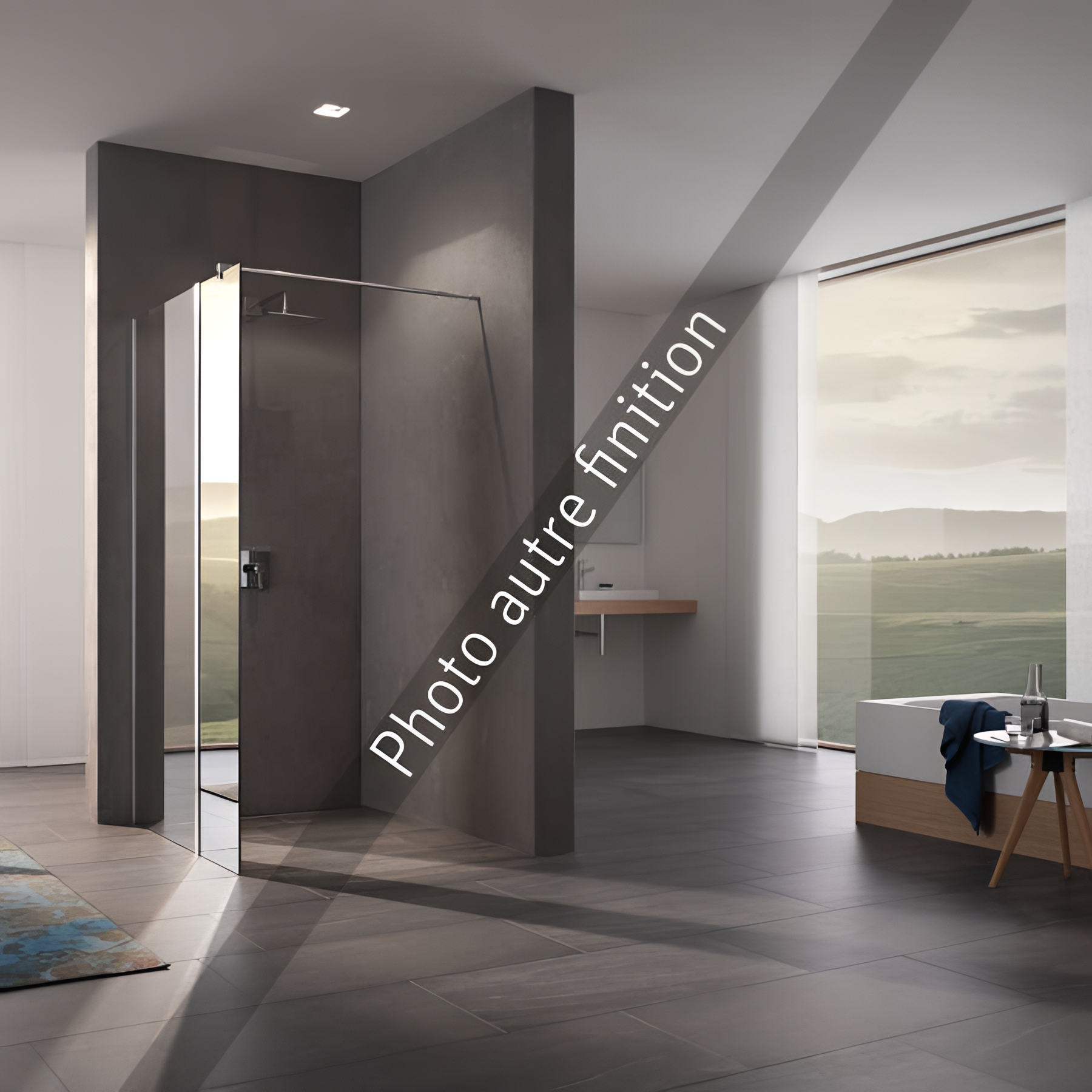 Paroi de douche walk-in-SHOWER largeur 50cm hauteur 200 cm profilé noir ...