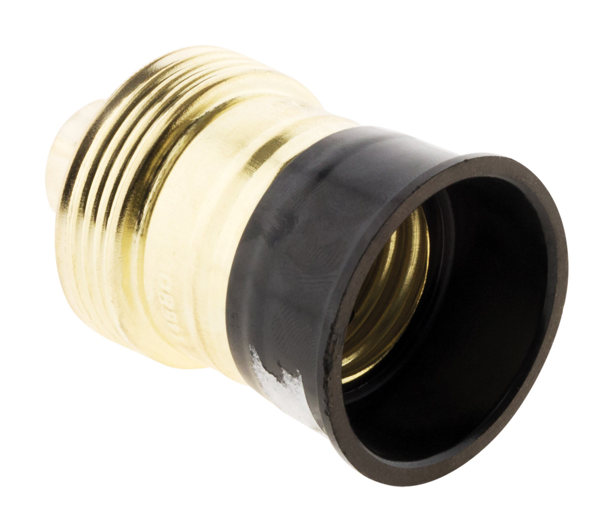 Douille E27 Acier Laitonné collerette bakélite - Zenitech | Leroy Merlin