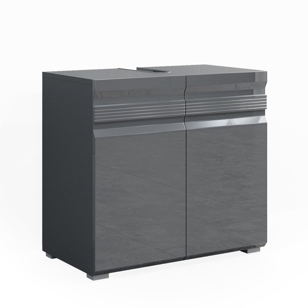 Vicco Mobile sottolavabo per bagno Fredd, Antracite lucido, 60 x 60 cm ...