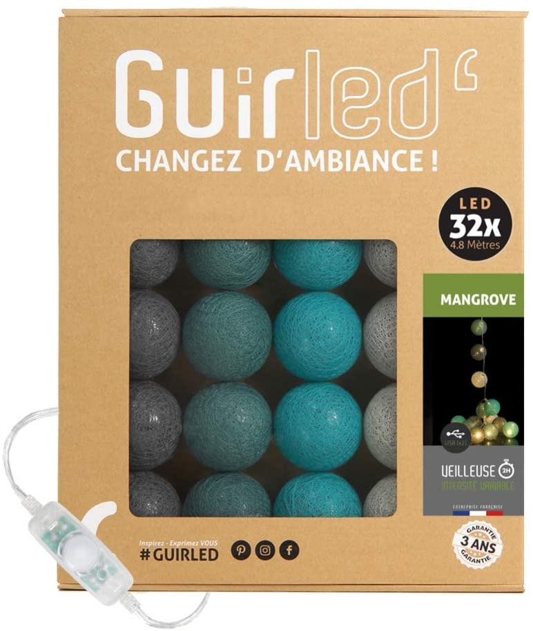 Guirlande Lumineuse Boules Coton Led Usb - Veilleuse Bébé 2h ...