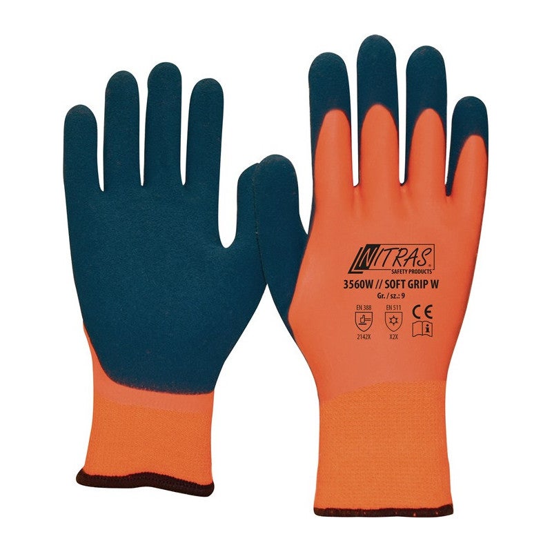Gant de protection contre le froid SOFT GRIP W taille 10 orange/bleu ...