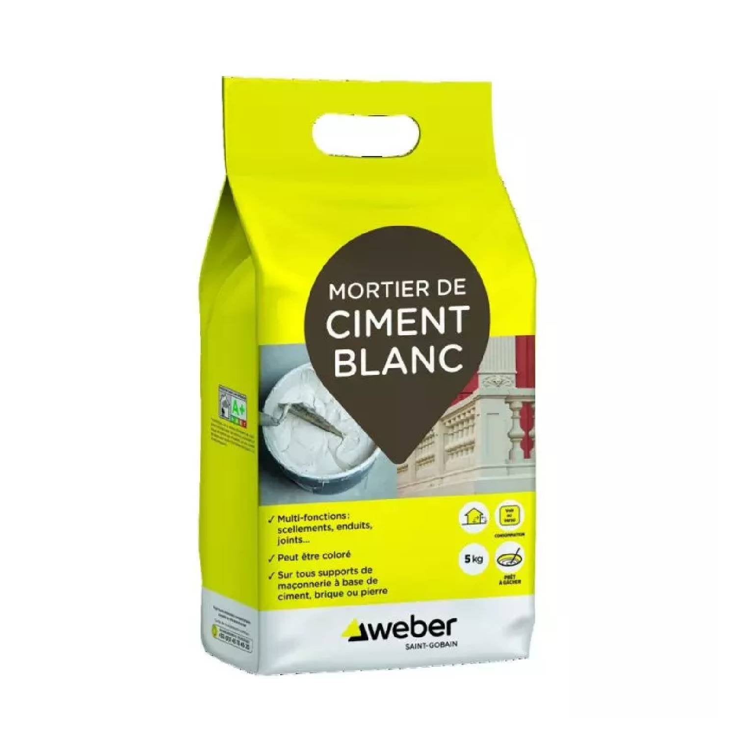 Ciment blanc pour réparation et travaux rapides de maçonnerie, mortier ...