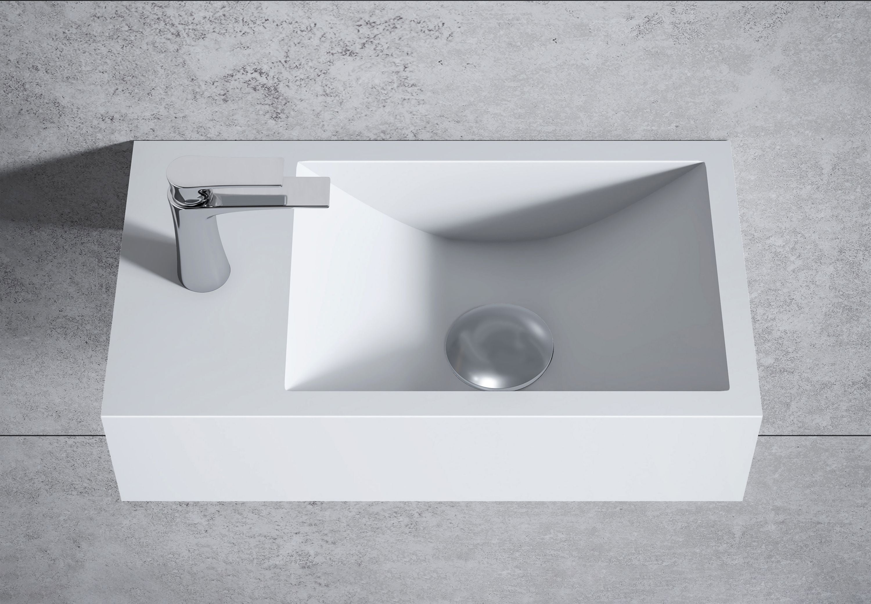 BERNSTEIN - Lavabo mural en fundición mineral - 44x22x10cm - BA18 ...