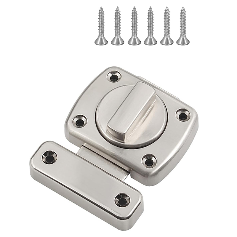 Loquet de porte coulissant à pêne pivotant double face (argent) | Leroy ...