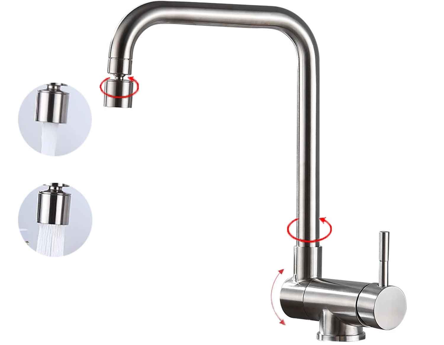 Foldable RV Kitchen Faucet, Hidden Sink Faucet, Inner Window Sink ...