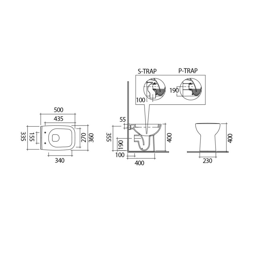 WC au sol à poser, évacuation au sol ou murale, sanitaire River | Leroy ...