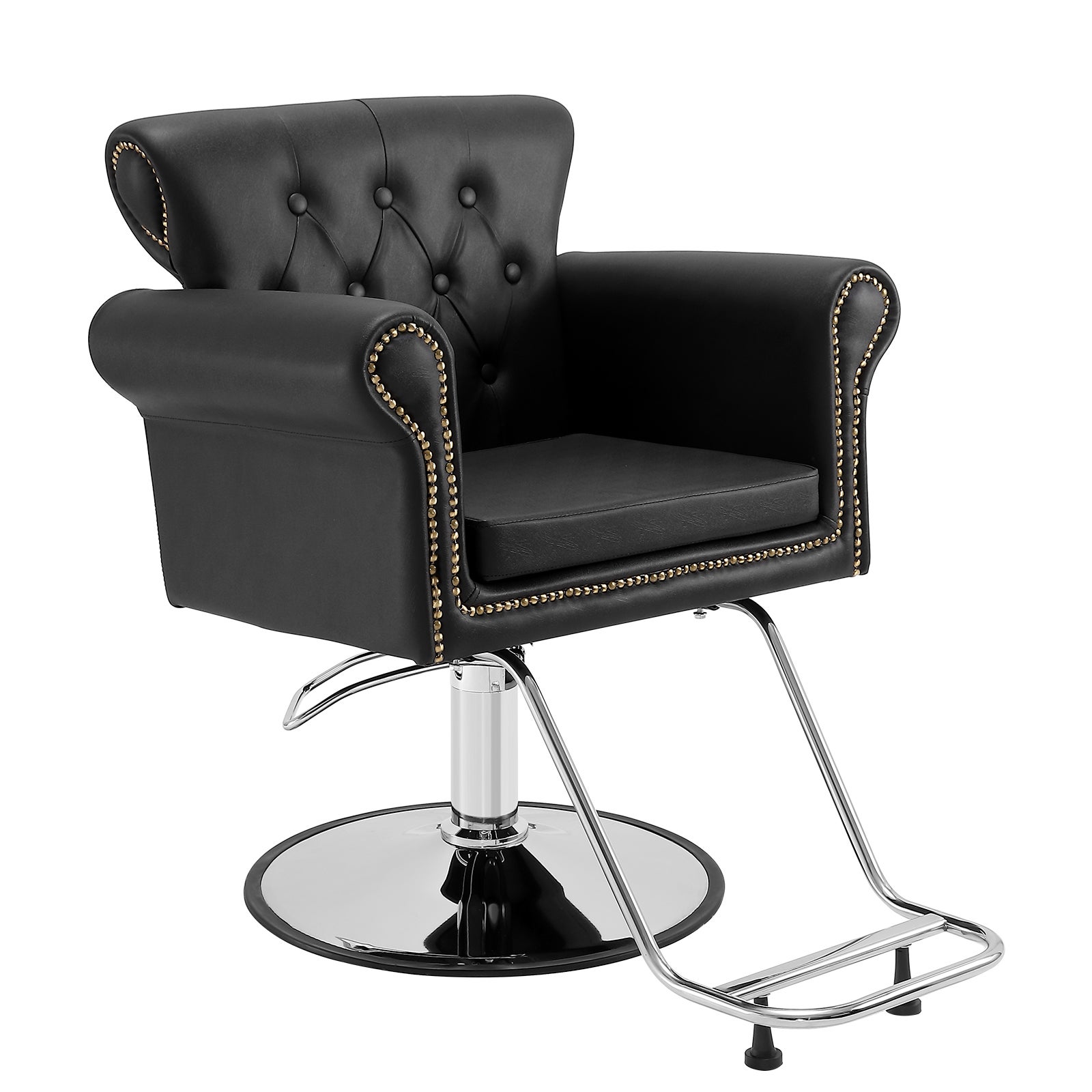 VEVOR Chaise de Coiffeur Hydraulique Fauteuil Salon Coiffure Pivotant ...