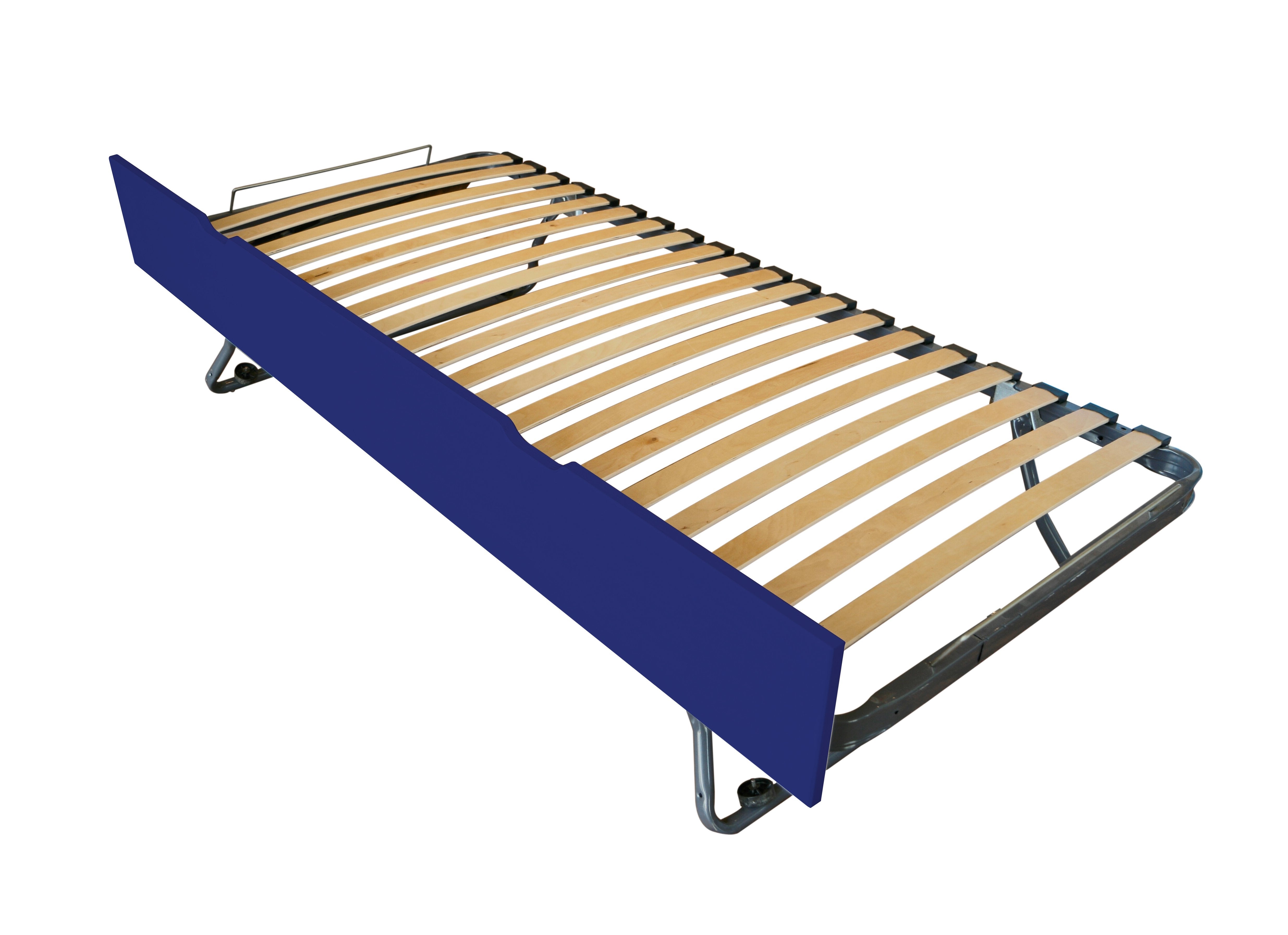 Lit tiroir Sommier relevable hêtre 90x190 Bleu | Leroy Merlin