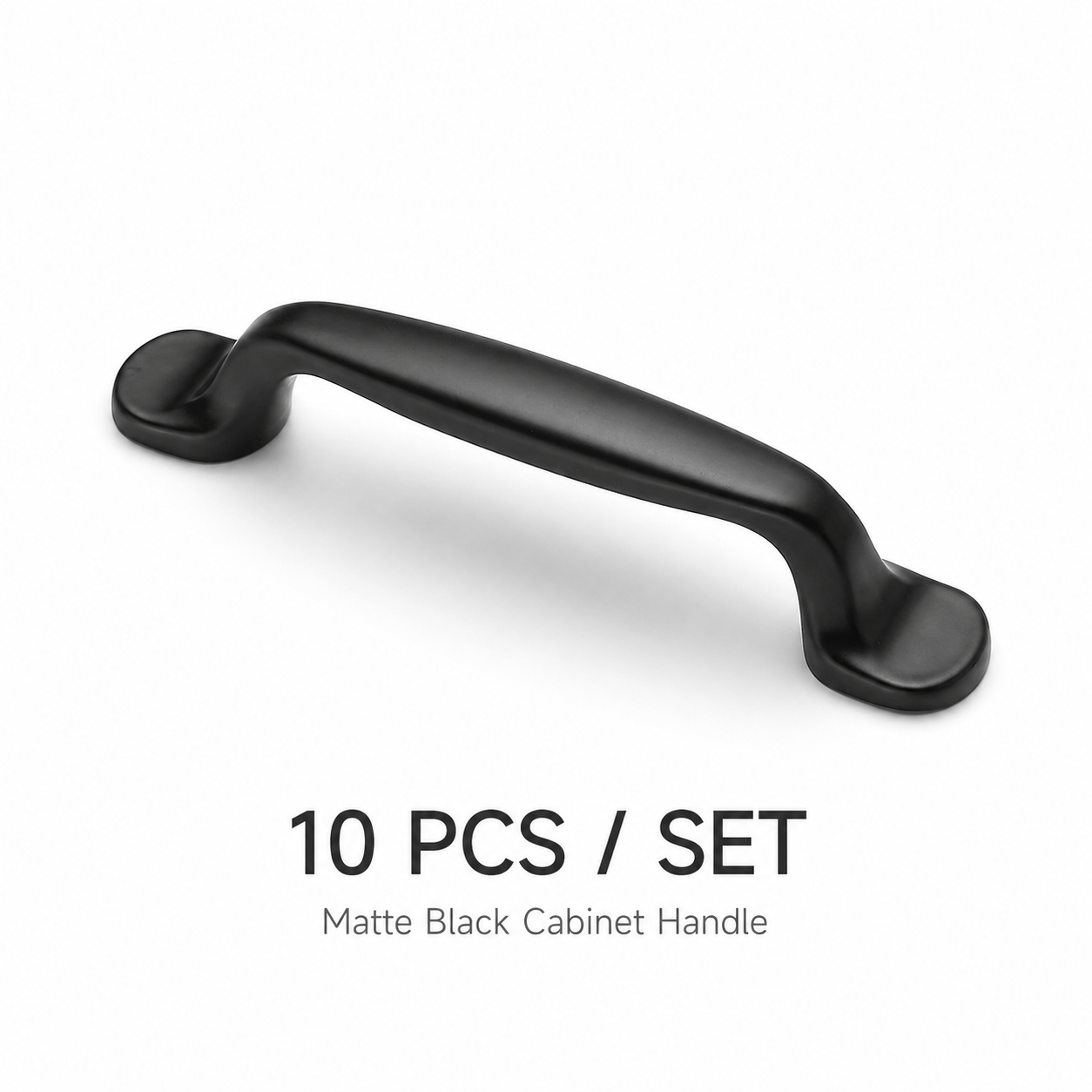 Lot de 10 poignées de meuble aluminium noir mat, entraxe 96mm poignées ...