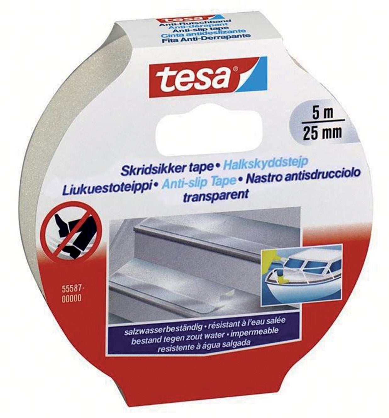TESA RUBAN ANTIDÉRAPANT 25 MM ROT 5M | Leroy Merlin