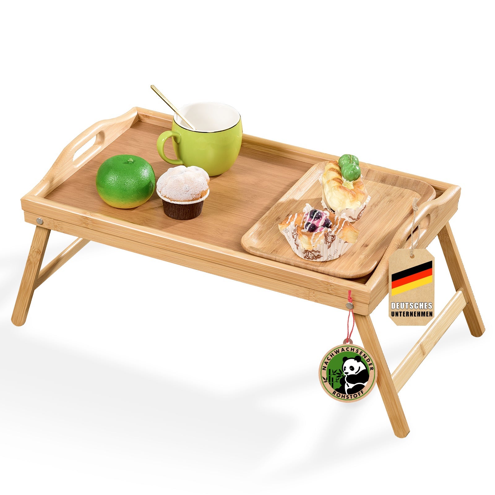 Plateau de lit en bambou avec pieds pliables | Leroy Merlin