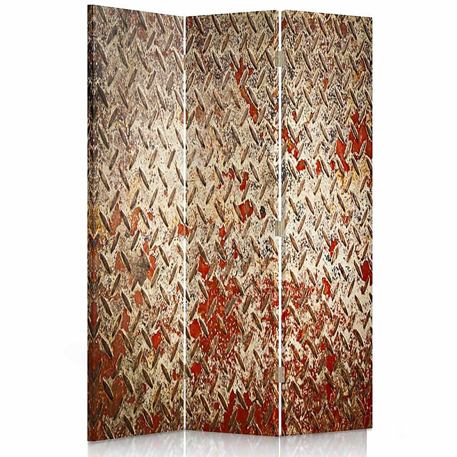 Paravent design en métal effet rouille pour décoration - 110 x 180 cm ...