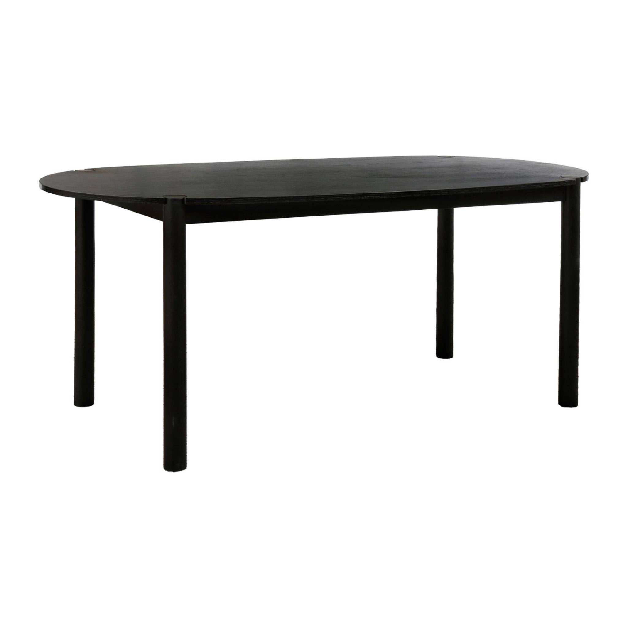 Table à manger ovale bois d'hévéa 6 places noir - Constance | Leroy Merlin