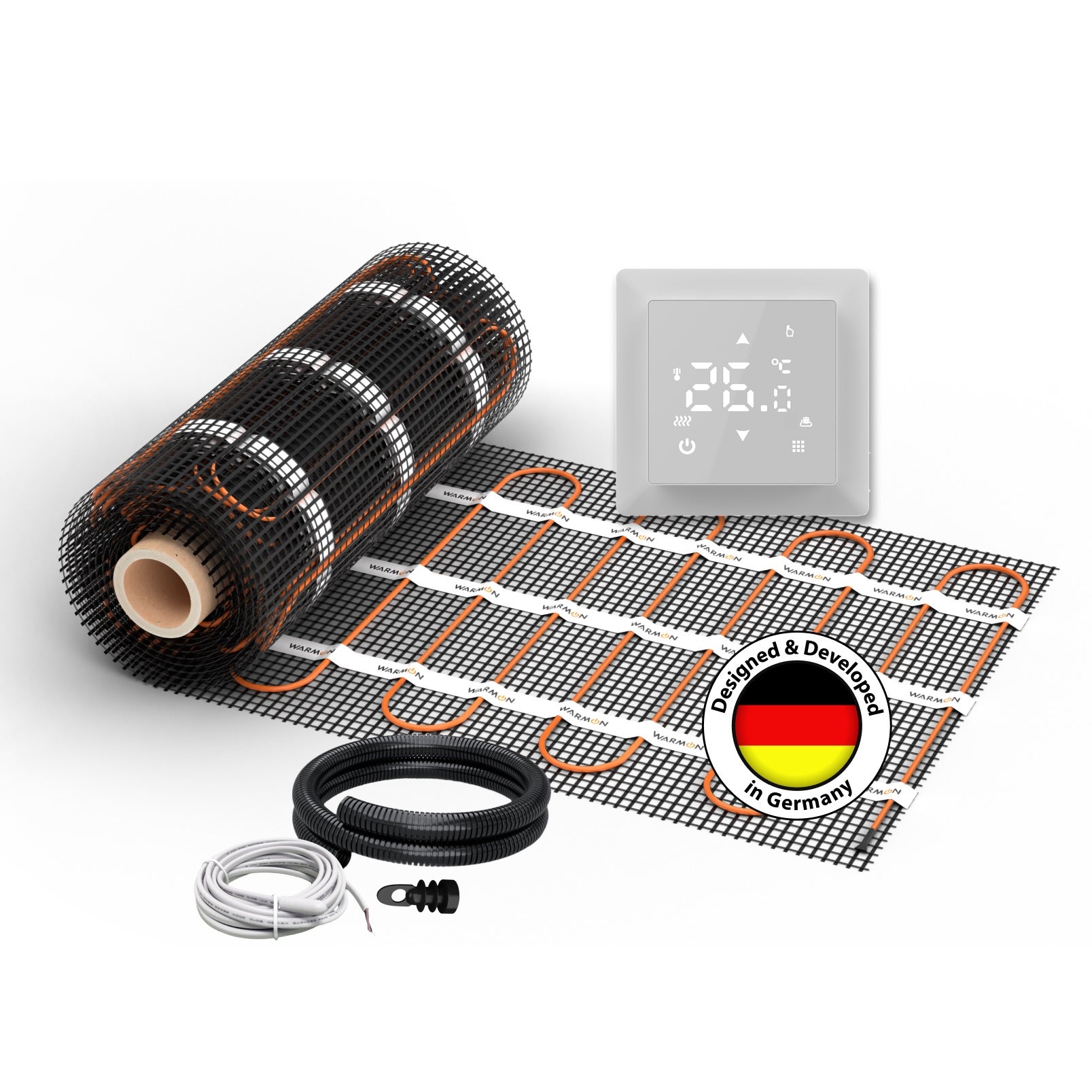 Chauffage au sol électrique WARMON ULTRA 200 W/m² + Thermostat TS 100 ...