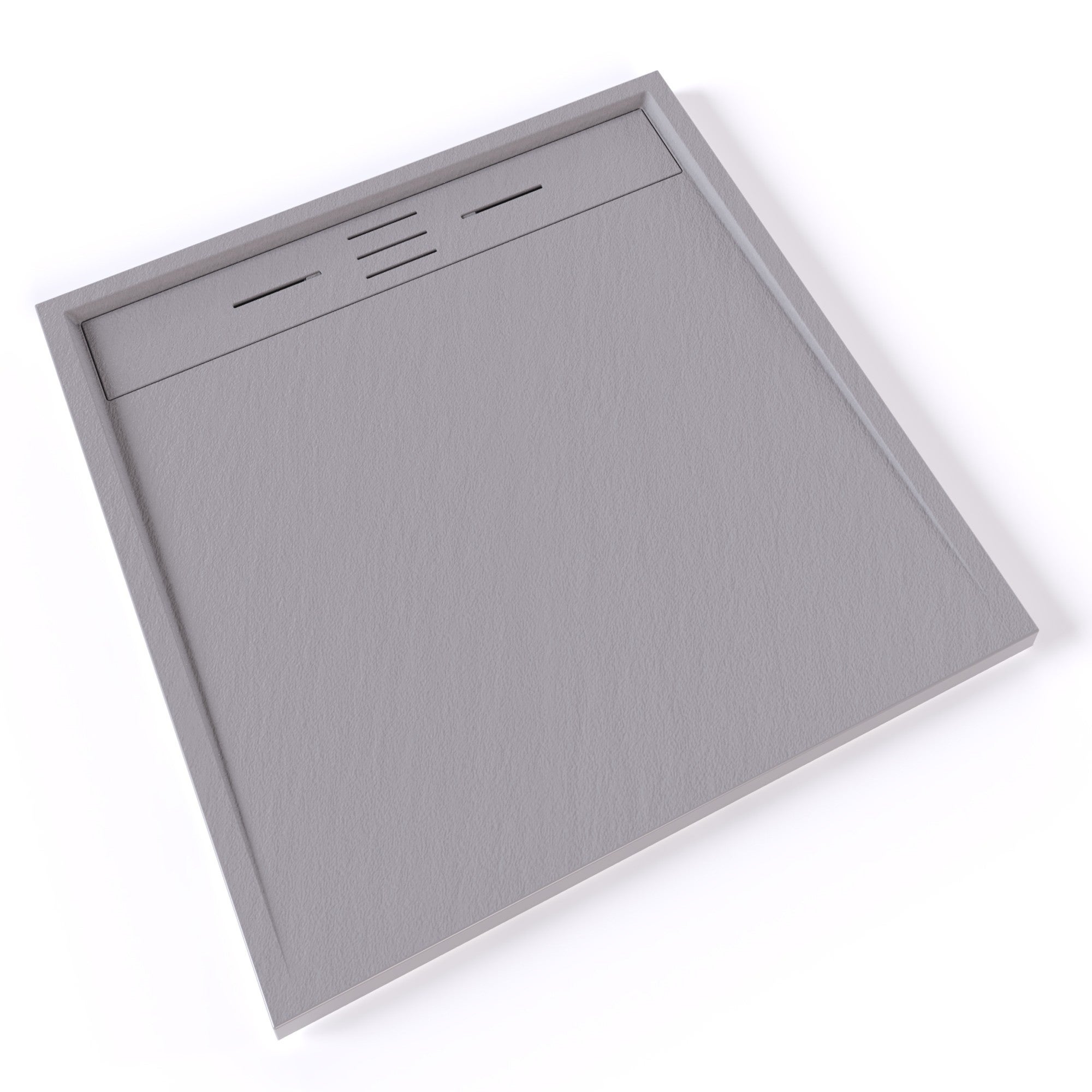 HIEMAL Receveur de douche 90 x 90 cm résine Gris aspect ardoise + bonde ...