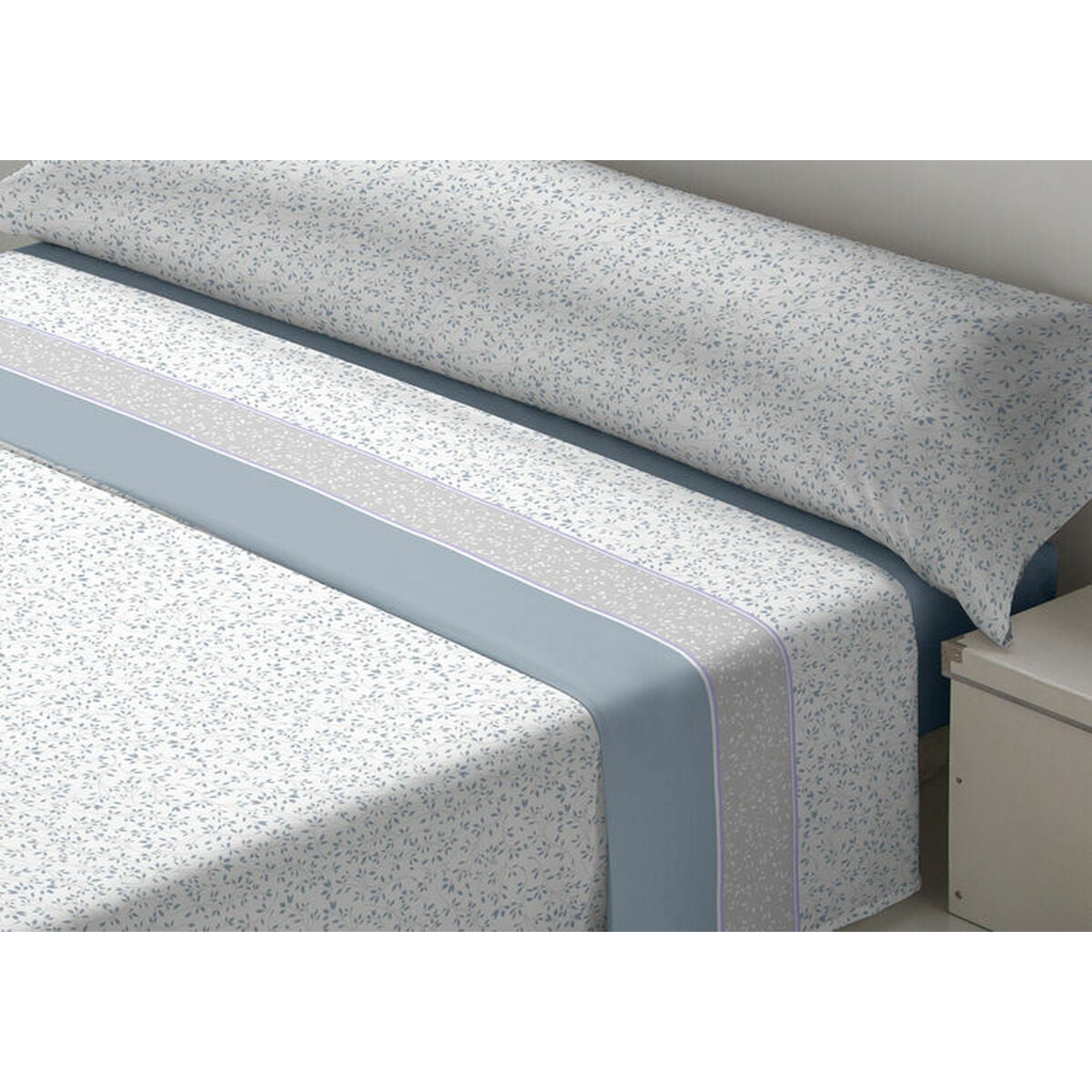 Jeu de draps D'Or SEDALINA DARCY Bleu Gran lit 2 persones | Leroy Merlin
