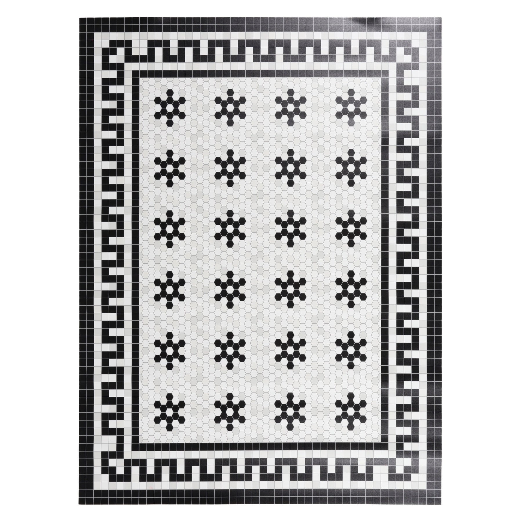 Tapis en vinyle de carreaux hydrauliques modernistes CARTHAGO 60x240cm ...