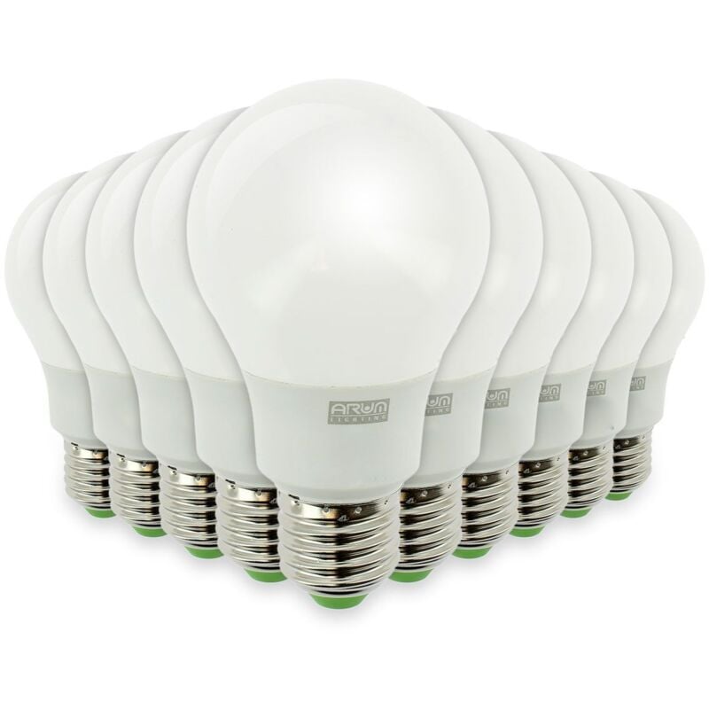 Lot de 10 Ampoules LED E27 7W eq 60W 806lm Température de Couleur: Blanc Froid 6000K | Leroy Merlin