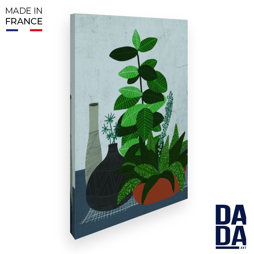 Toile Plantes en pots / 60x90cm / Fabriqué en France / DADA ART | Leroy ...