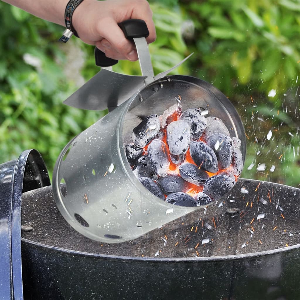 HI Encendedor de carbón para barbacoa con asa plateado 16,5 cm | Leroy ...
