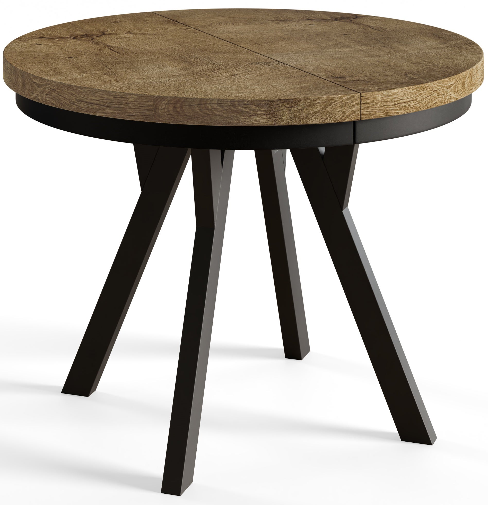 Table à manger ronde EVO, table à rallonges Diamètre : 80 cm à 130 cm ...