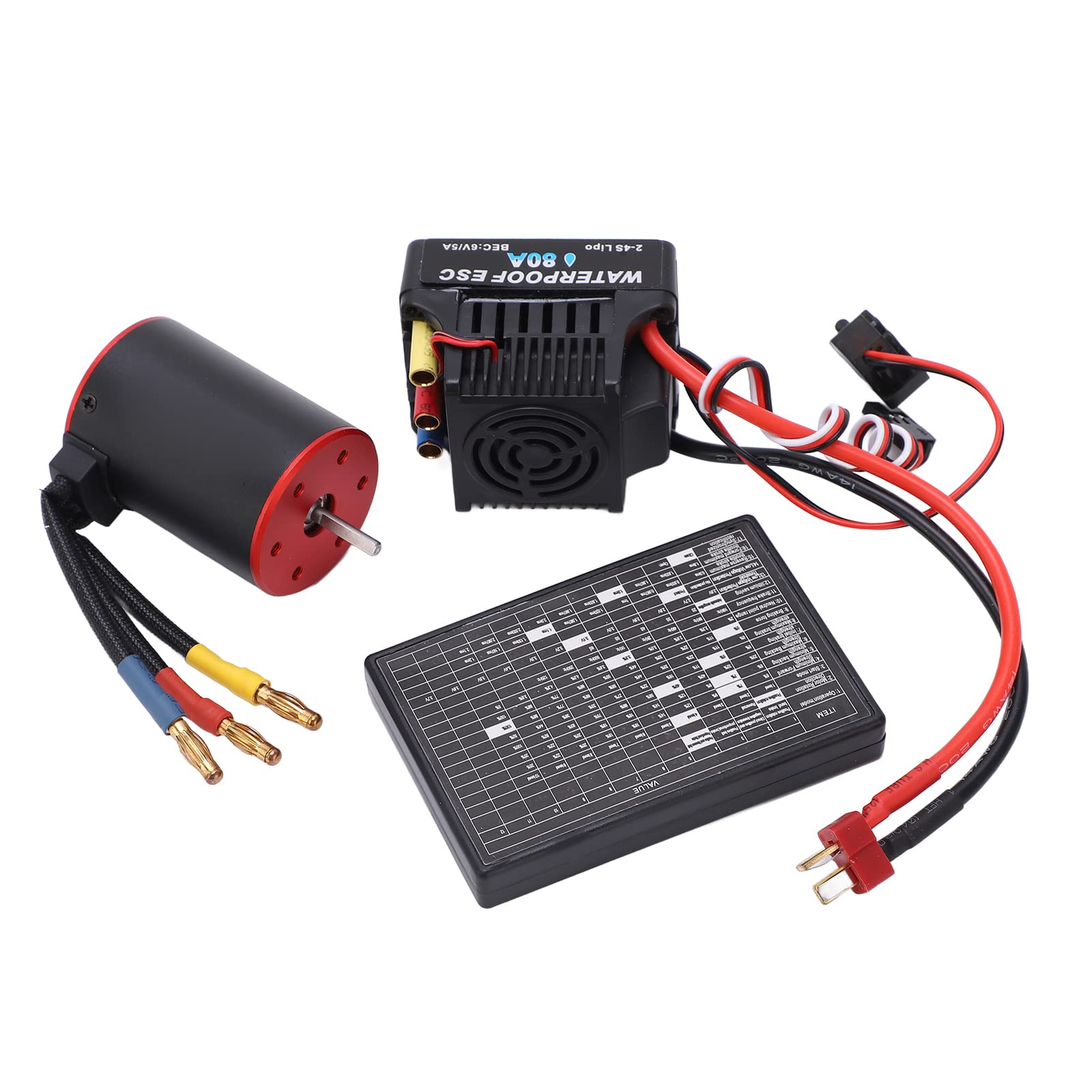 Kit de motor RC sin escobillas, resistente al agua, 80 A, ESC, 3650 ...