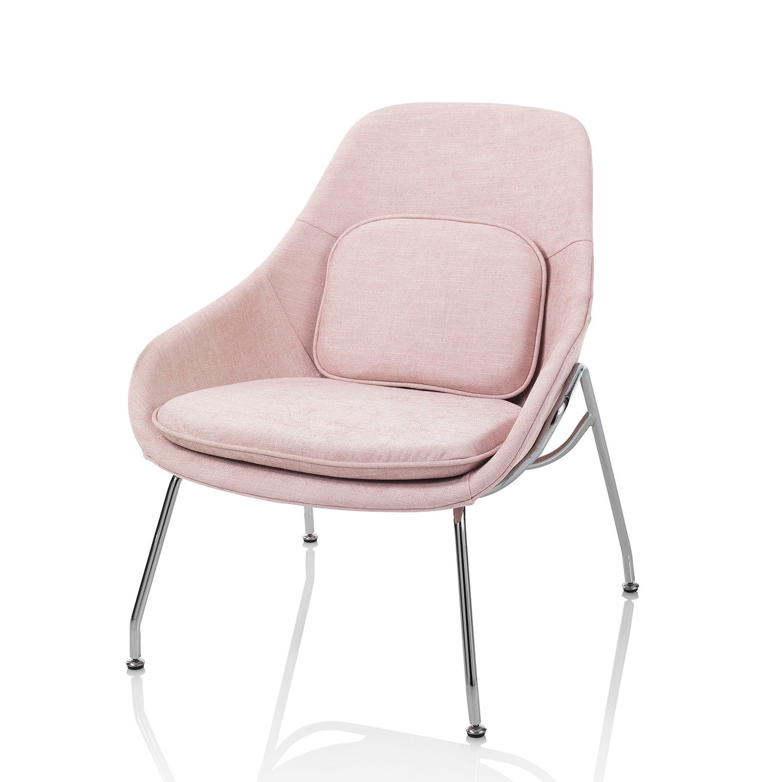 Fauteuil LAZY rose en métal et tissu | Leroy Merlin