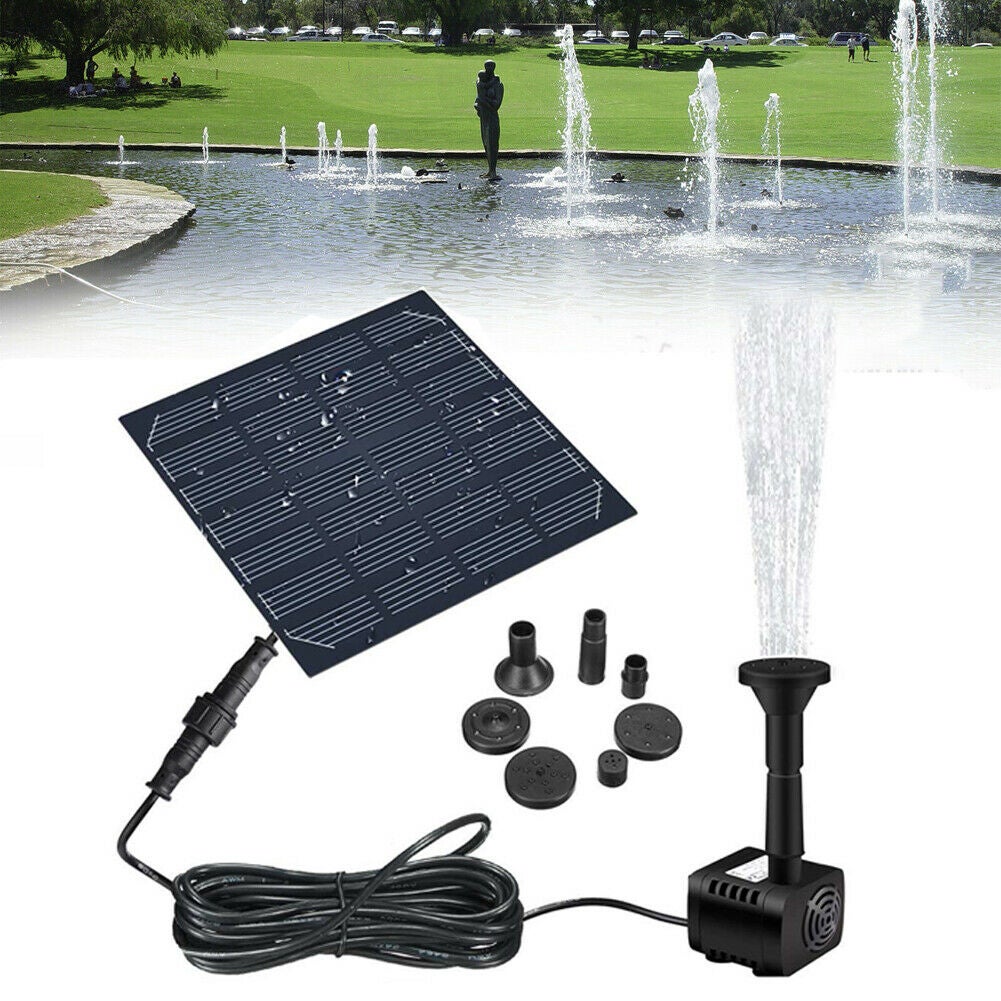 Kit de pompe à eau solaire, fontaine solaire d'extérieur avec buses ...