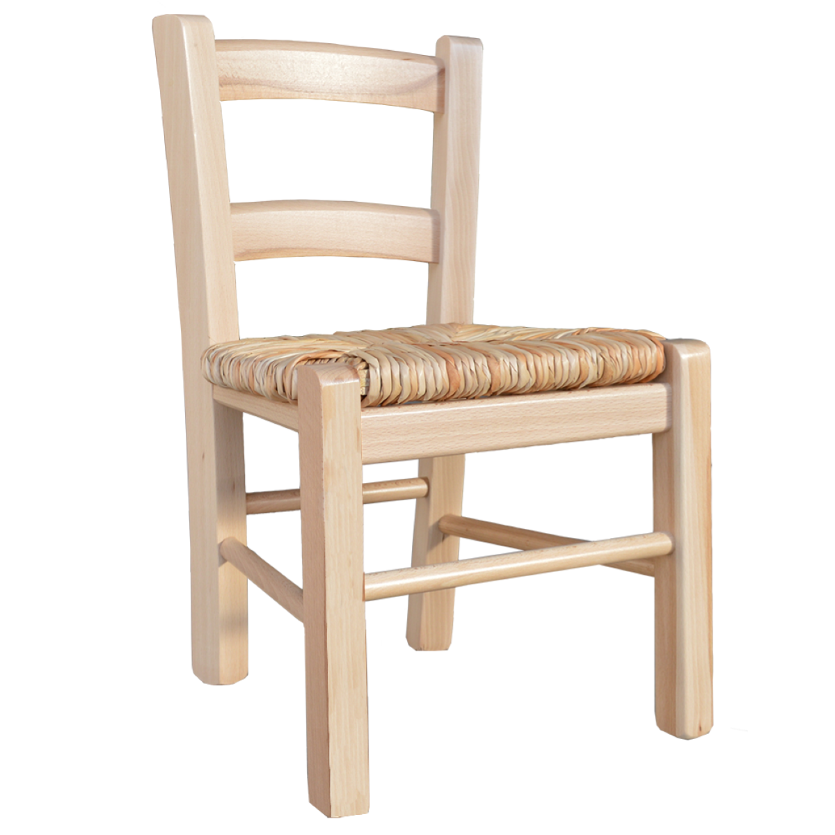 Petite chaise pour enfant avec assise en paille en bois naturel | Leroy ...