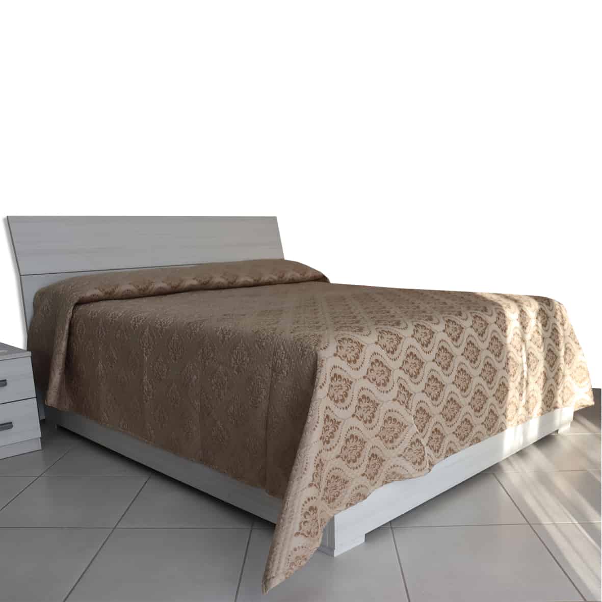 Couvre-lit double en velours matelassé avec paillettes 250x280 cm Made ...