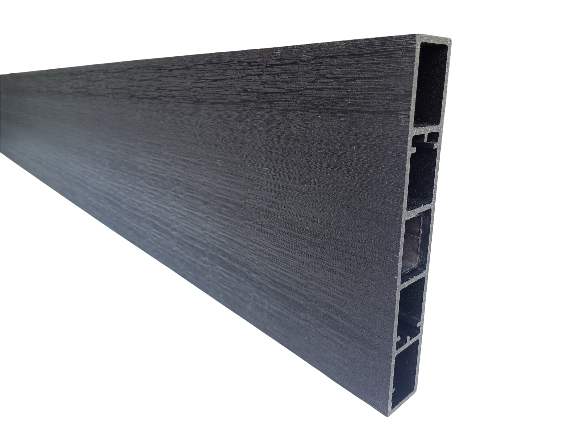 Soubassement composite 25x250 cm pour poteaux à clips Gris foncé | Bricoman