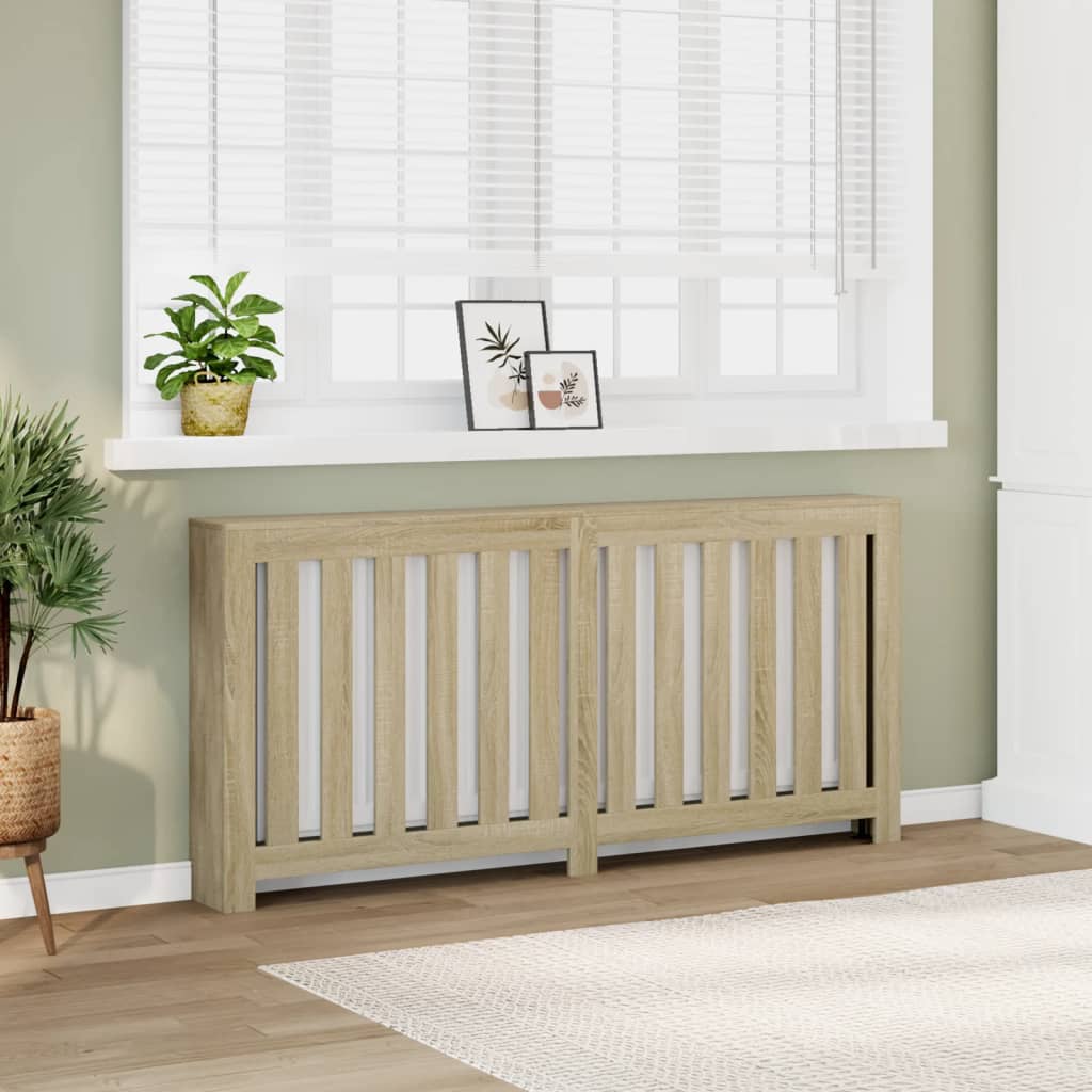 Cubreradiador roble Sonoma 175x20x82 cm madera contrachapada | Leroy Merlin