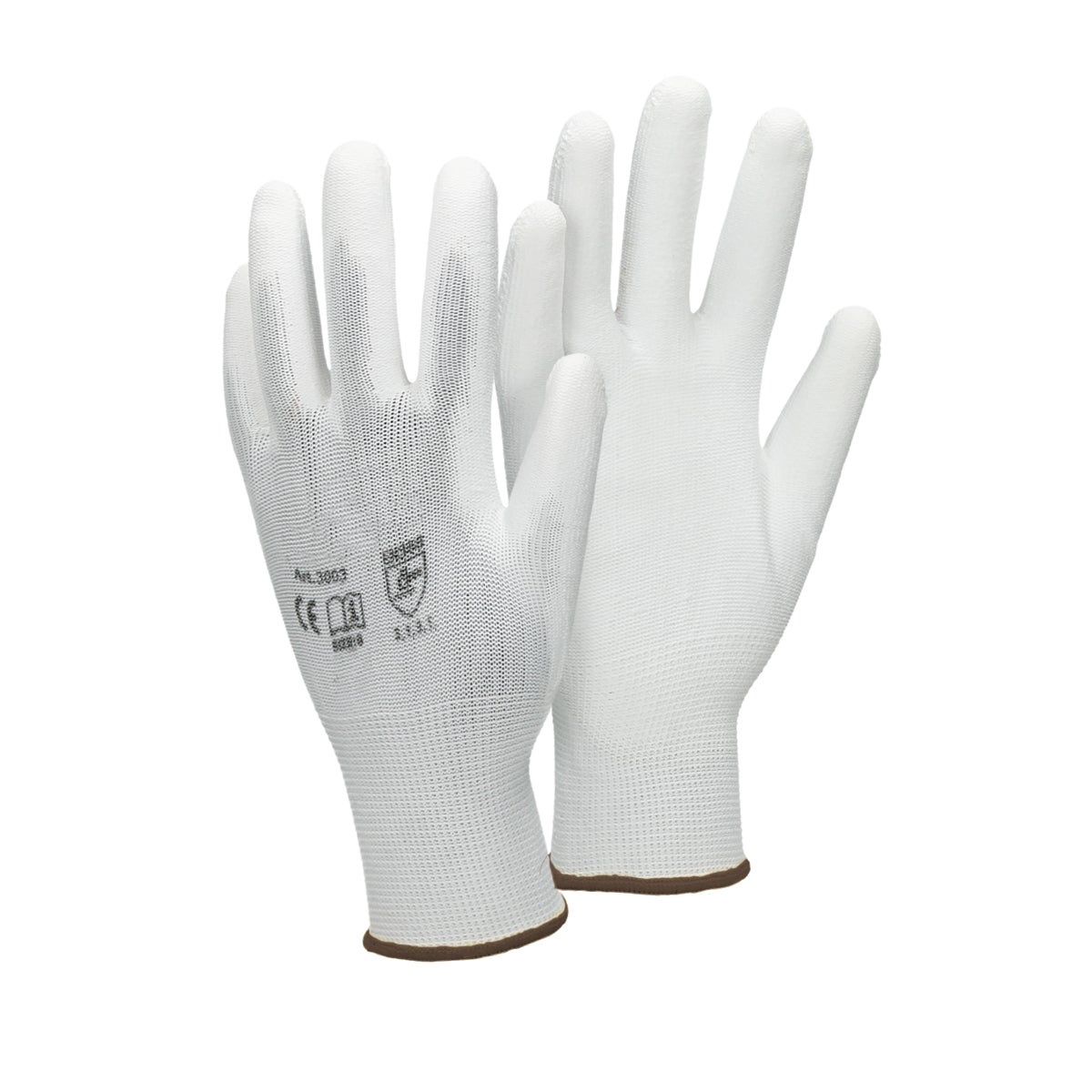 ECD Germany 144 pares de guantes de trabajo de PU, talla 9-L, color ...