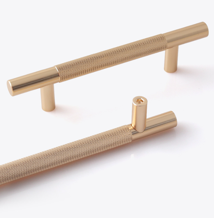 (Lot de 2) Poignée de tiroir en alliage d'aluminium sculpté moleté pour ...