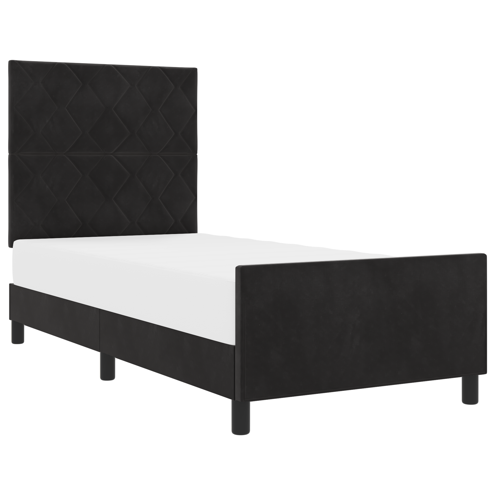 Cama individual | Cama para adultos | Estructura de Cama Negra 90x200 ...