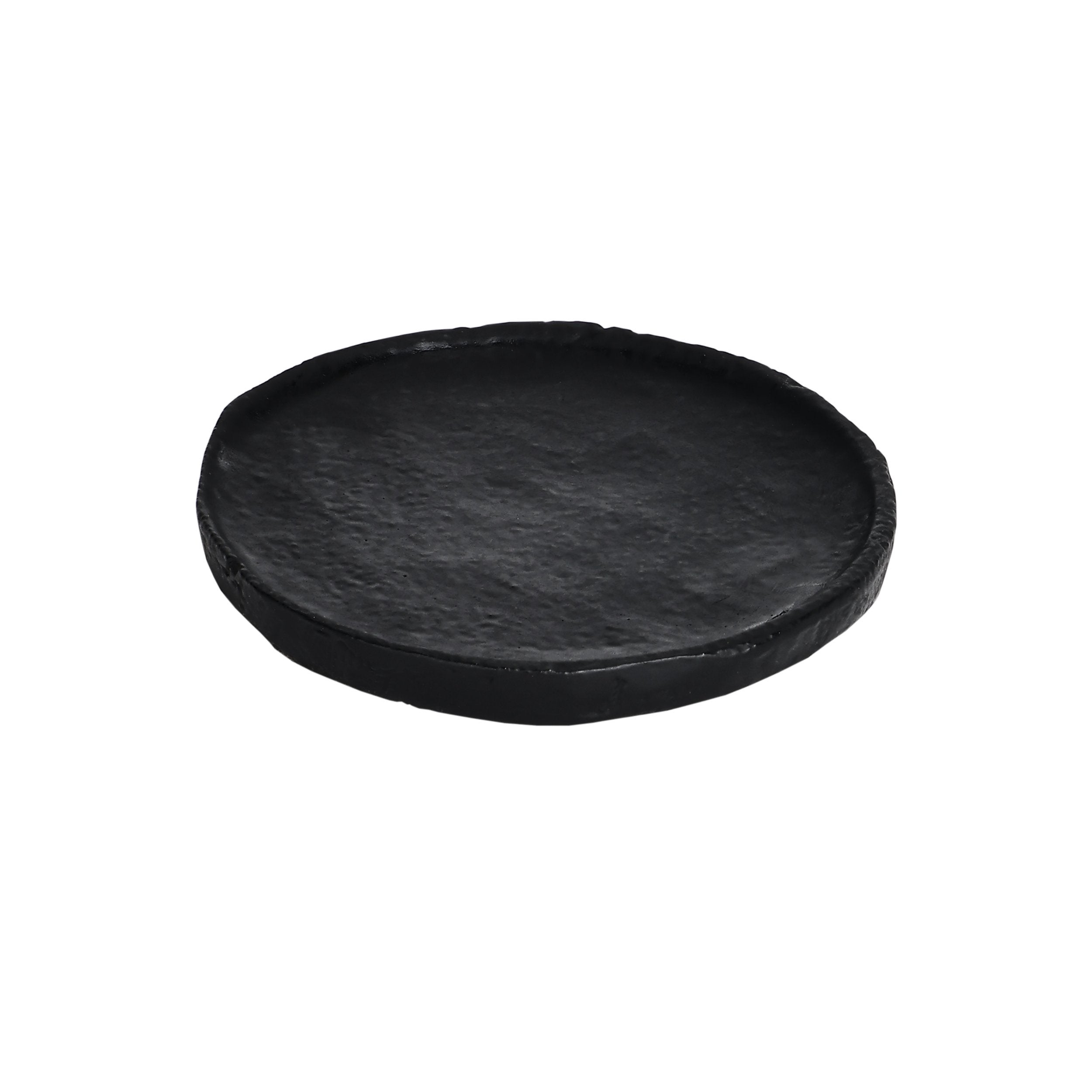 Plateau EGLO Plateau FORLEYET en aluminium noir D85mm | Leroy Merlin
