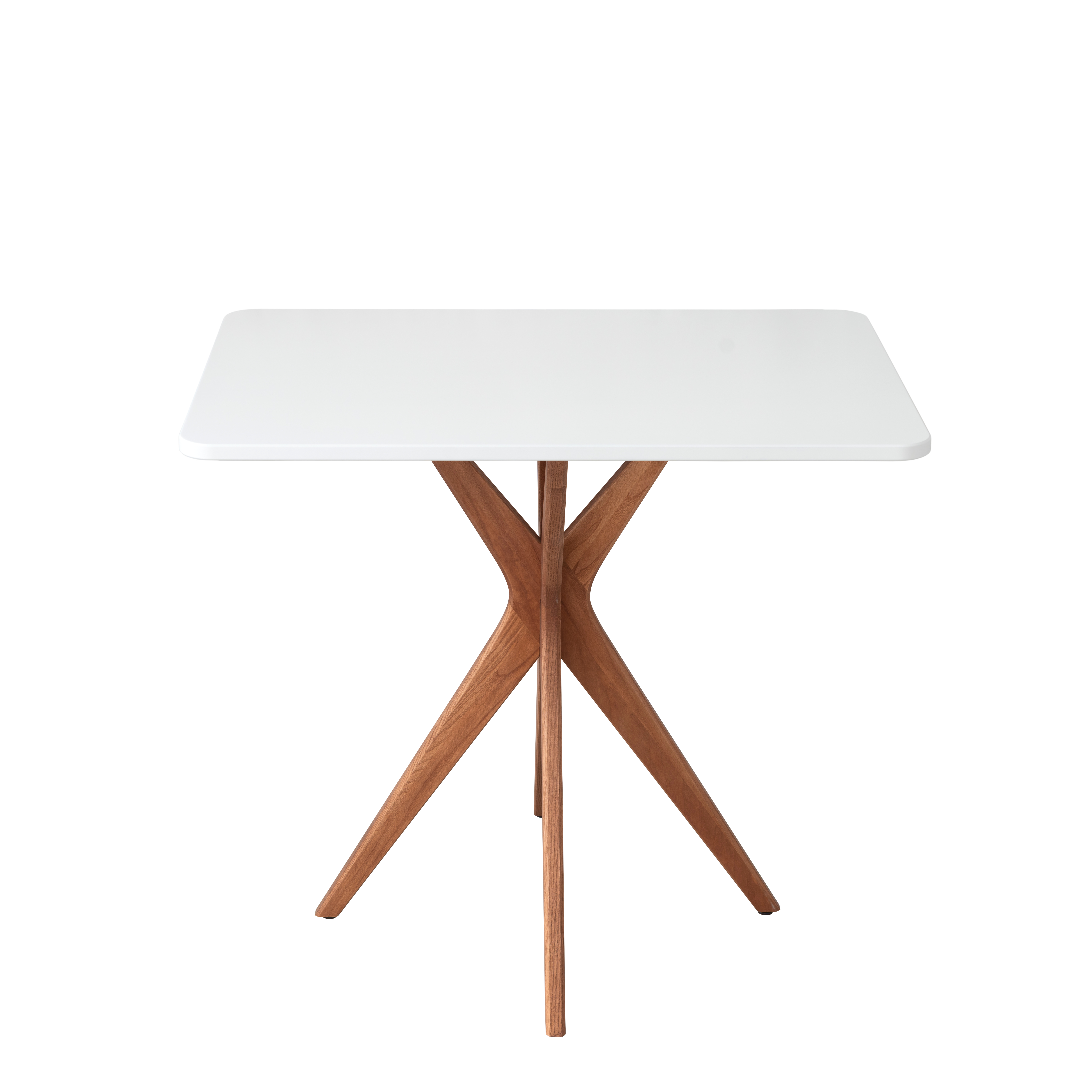 Petit table à manger 80 x 55 Jubi, Blanc, chêne, table à manger pour 2 ...