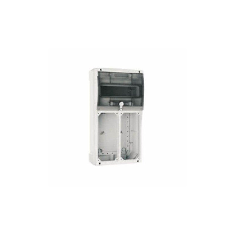 Panel de pared con puerta transparente, 10 módulos DIN, para 2 bases ...