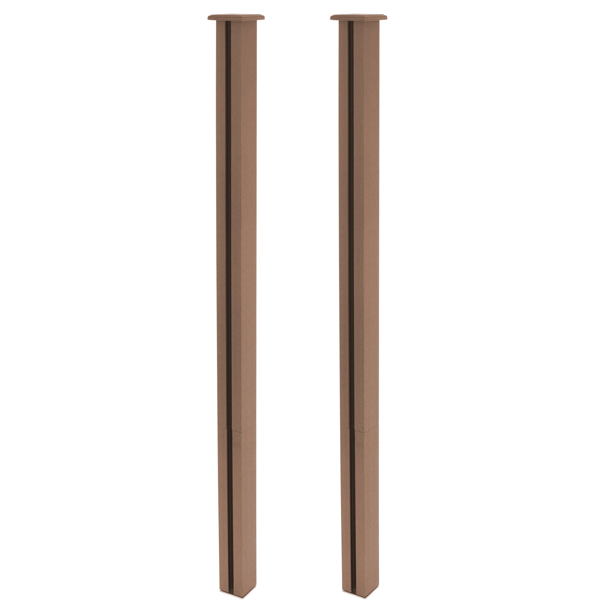 Ml-design Poteau Clôture De Jardin En Wpc Pilier Marron 185 Cm Lot De 2 ...