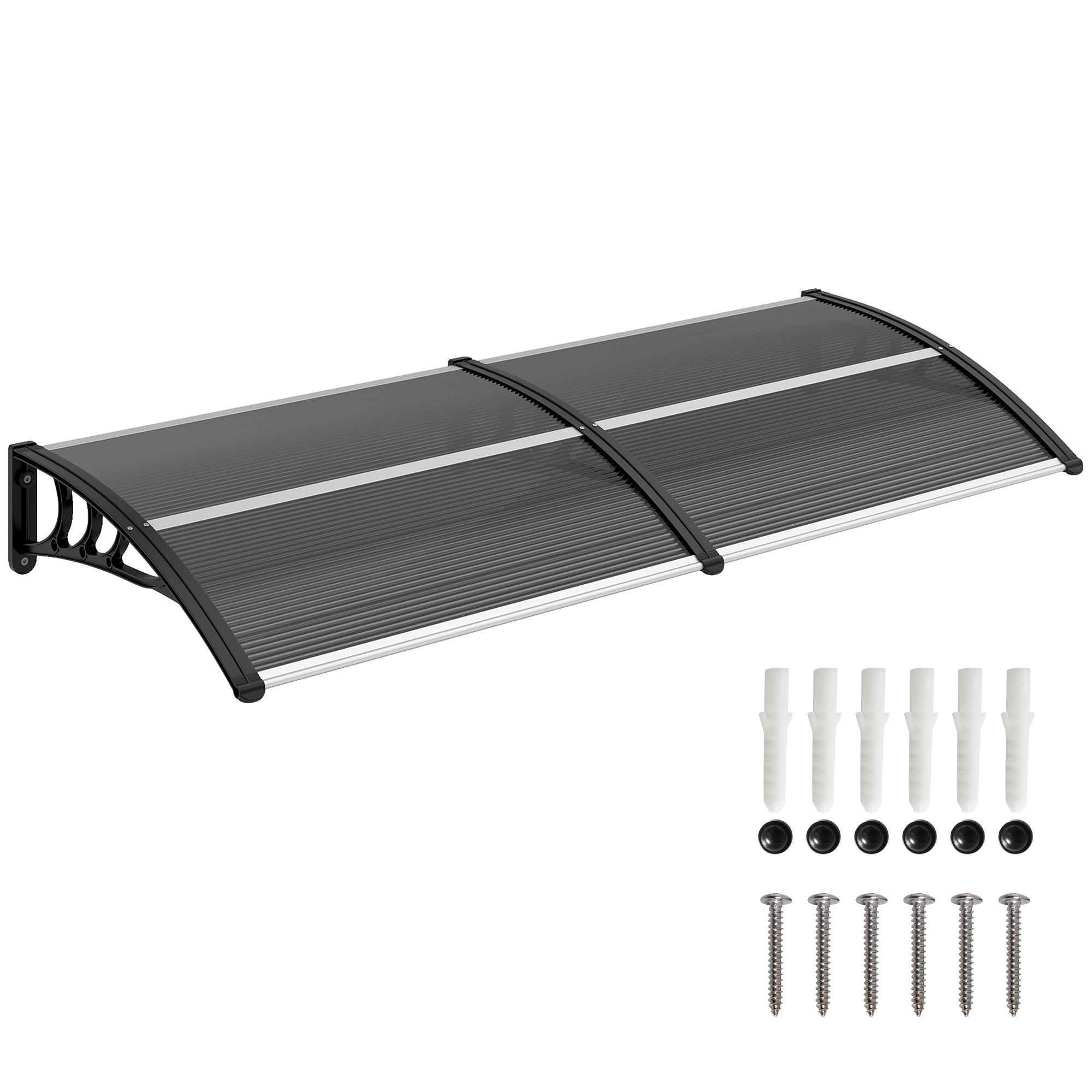 Store noir 196x75x23 cm, polycarbonate portes/fenêtres | Leroy Merlin