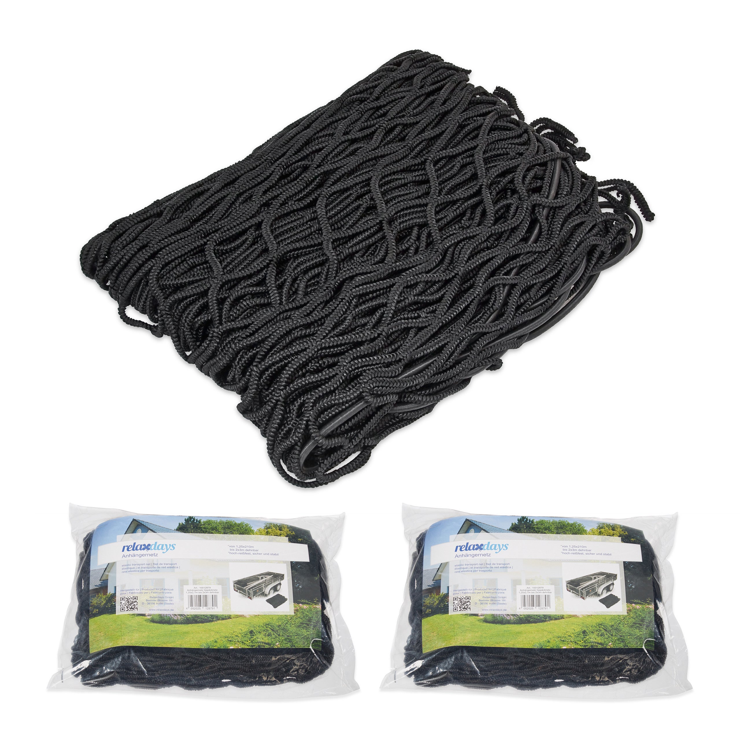 Filet de remorque, lot de 3, protection chargement extensible jusqu'à 3 ...