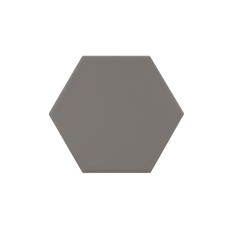 Carrelage sol / mur hexagonal uni gris mate 11,6x10,1 cm KROMATIKA GREY ...