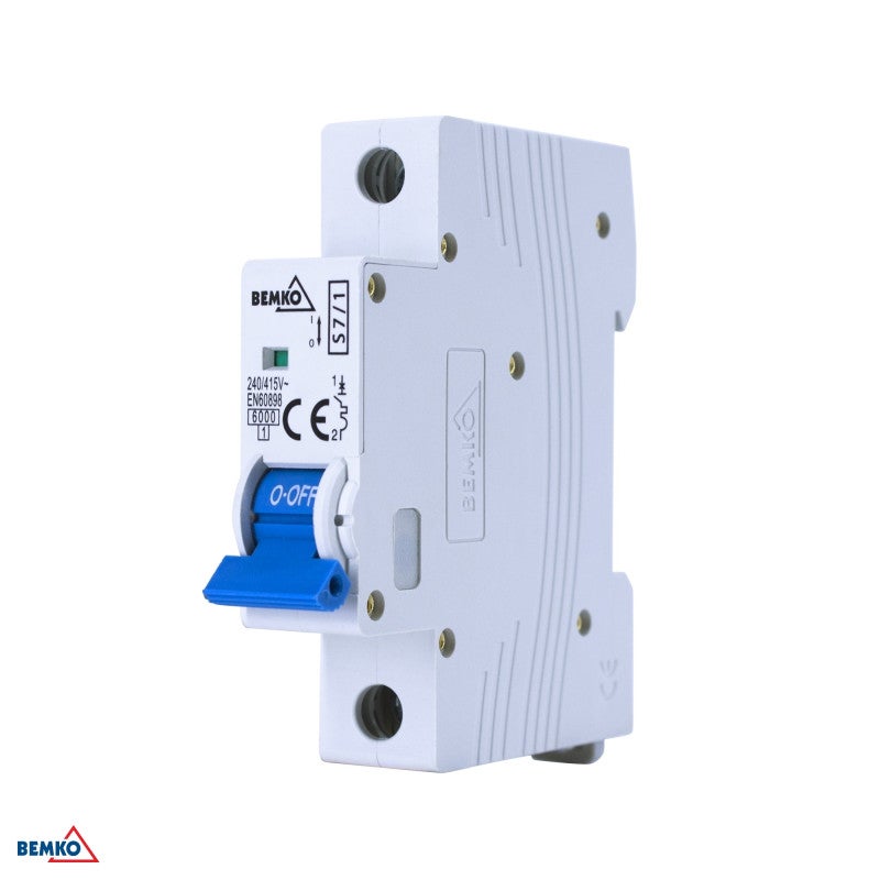 Disjoncteur modulaire 1P - 2A - Courbe C - 4kV - Rail DIN - IP20 ...