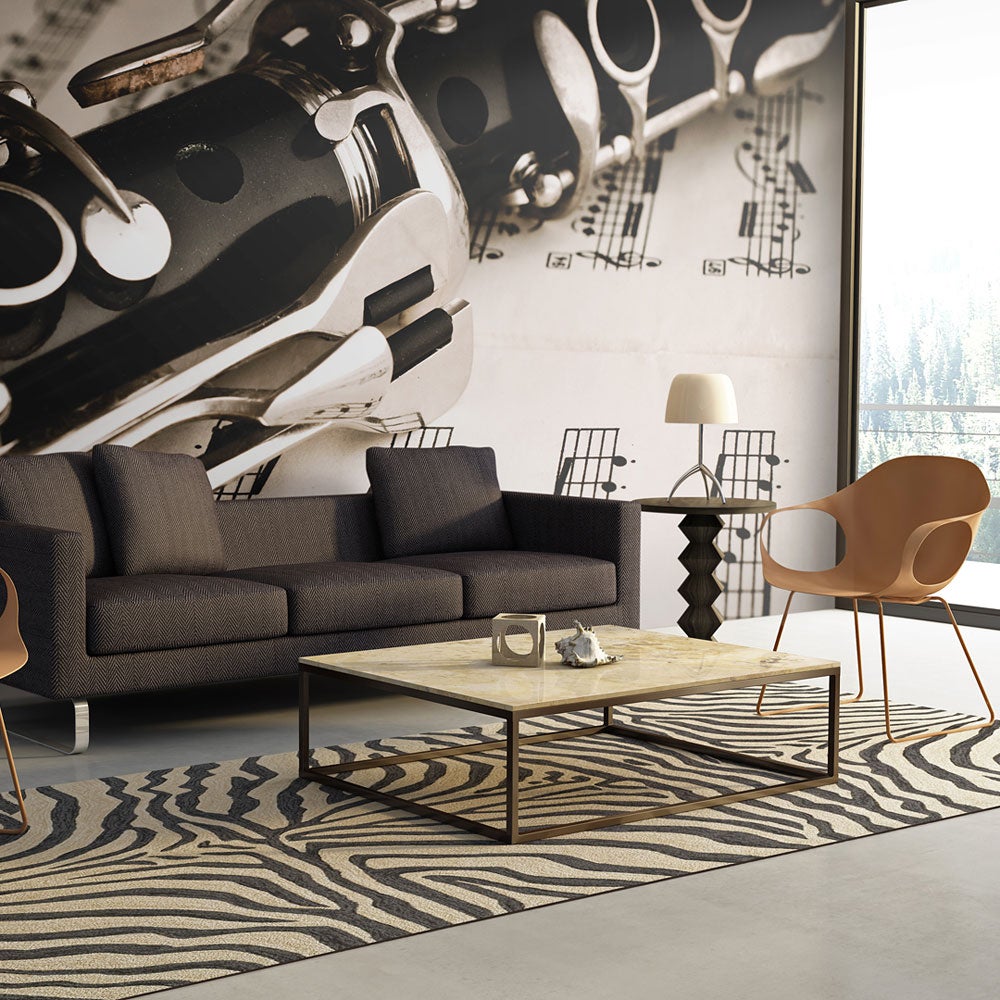 Papier peint - Clarinette et notes de musique 300x231 cm | Leroy Merlin