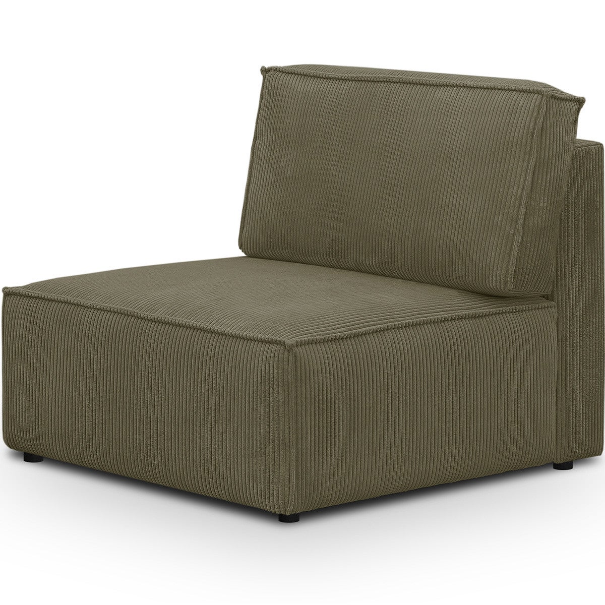 Chauffeuse modulable en velours côtelé vert kaki - Harper Mod | Leroy ...