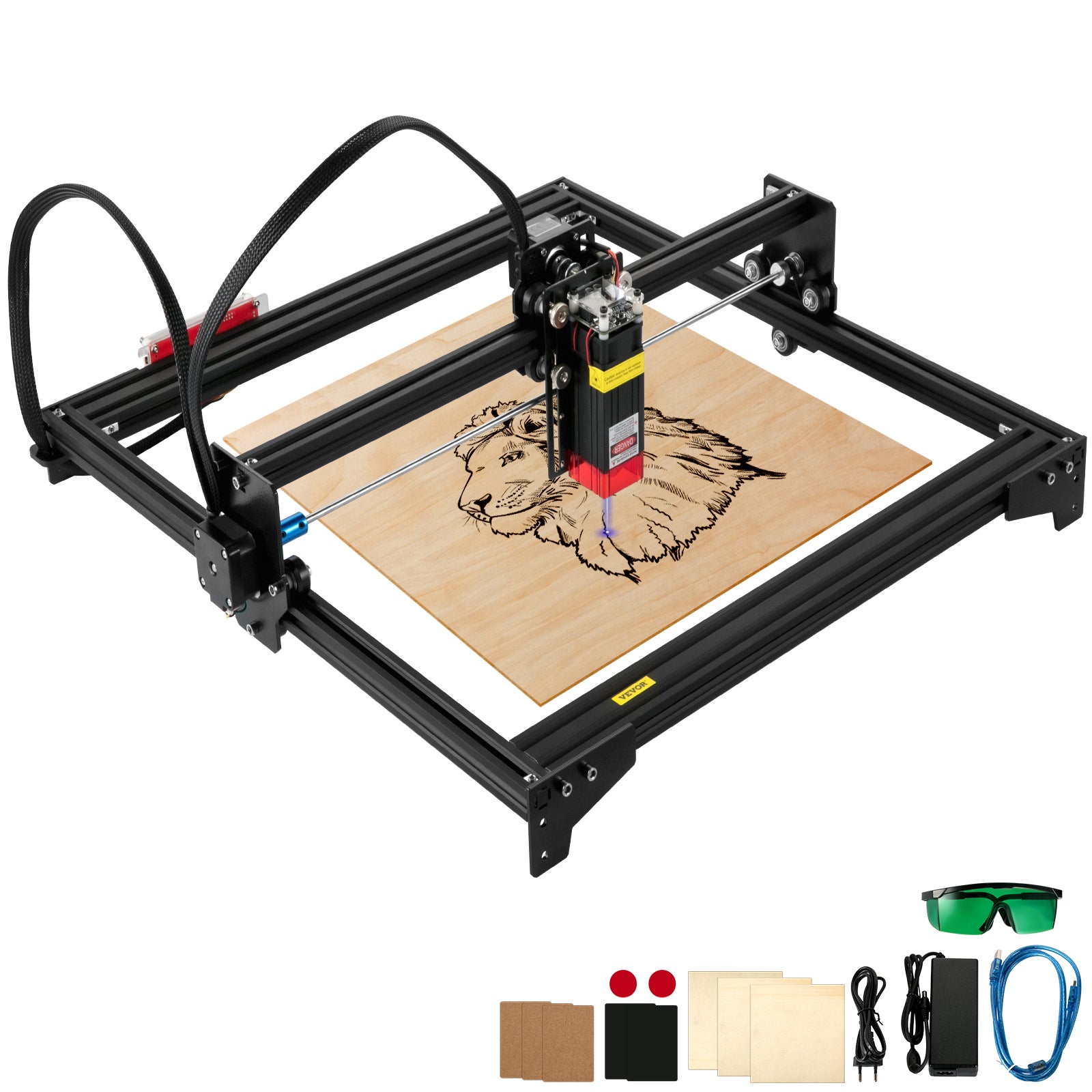 Machine à Graver Laser VEVOR Mini Graveur Laser CNC 5,5 W Zone de ...
