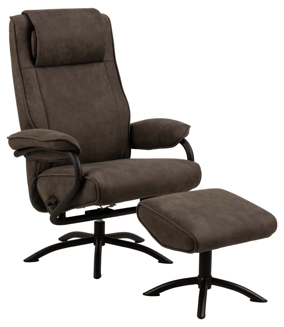 Hayes fauteuil recliner avec repose-pieds gris. | Leroy Merlin