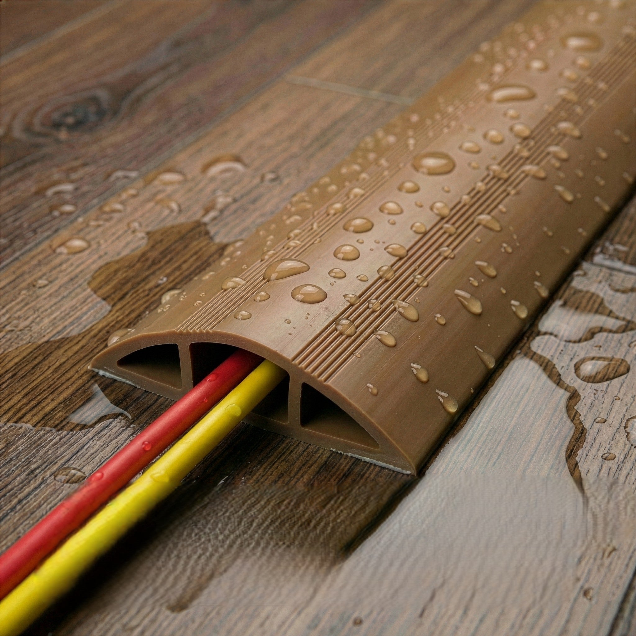 Goulotte PVC 18 × 8 mm, Conduite de câbles, Marron, Longueur : 4,5 m ...