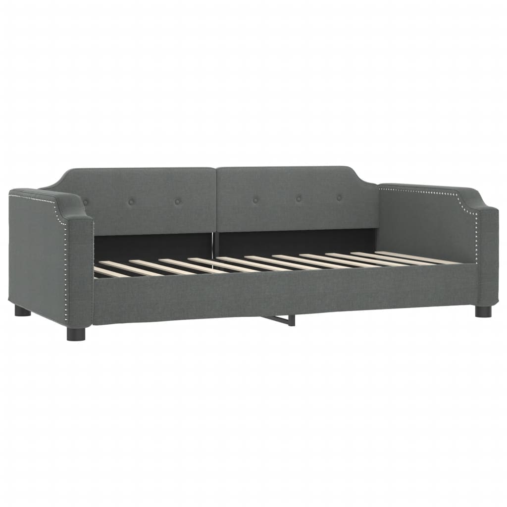 Lit simple | Lit adulte | Lit de repos gris foncé 80x200 cm tissu ...
